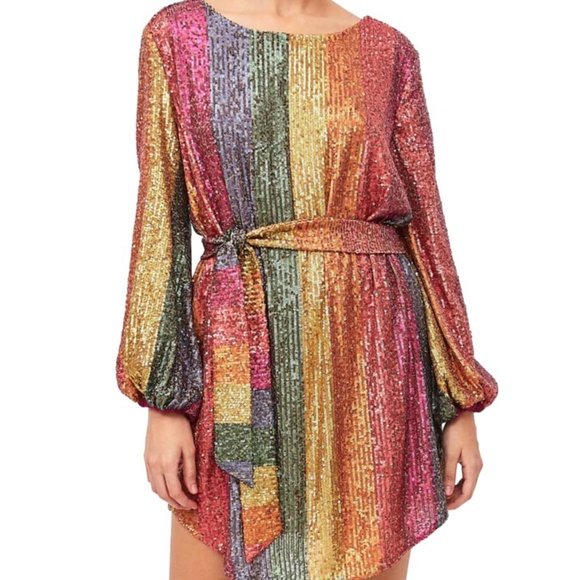 FARM Rio | Dresses | Farm Rio Rainbow Sequin Tunic Dress | Poshmark
